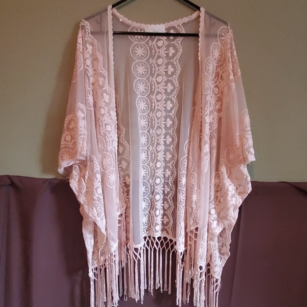 Blush/Cream Color Shawl - Gem